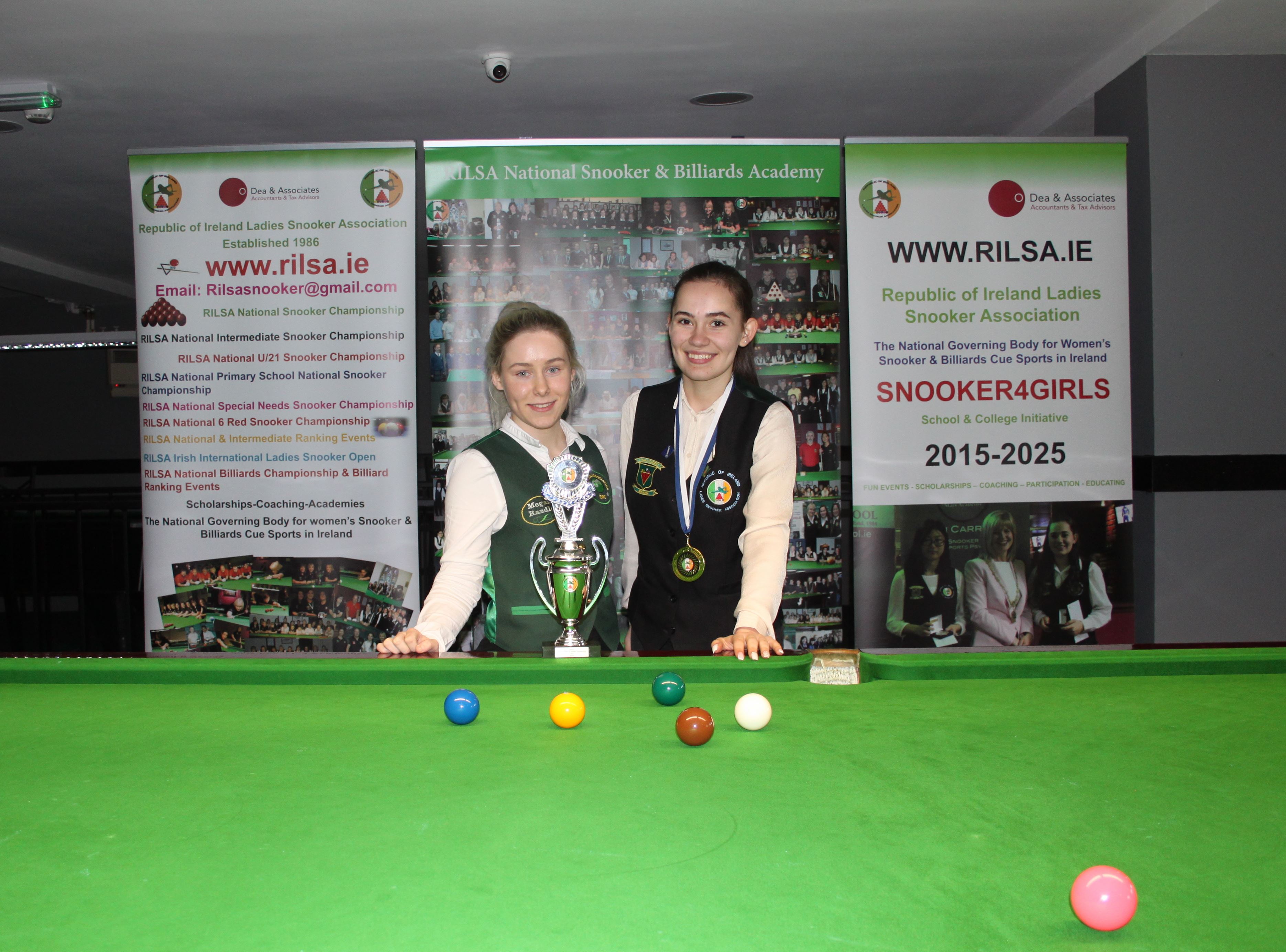 Megan & Emirjeta2 | Republic of Ireland Ladies Snooker Association